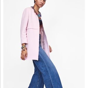 Zara | Jackets & Coats | Gorgeous Zara Nwt Pink Tweed Jacket Chanel ...